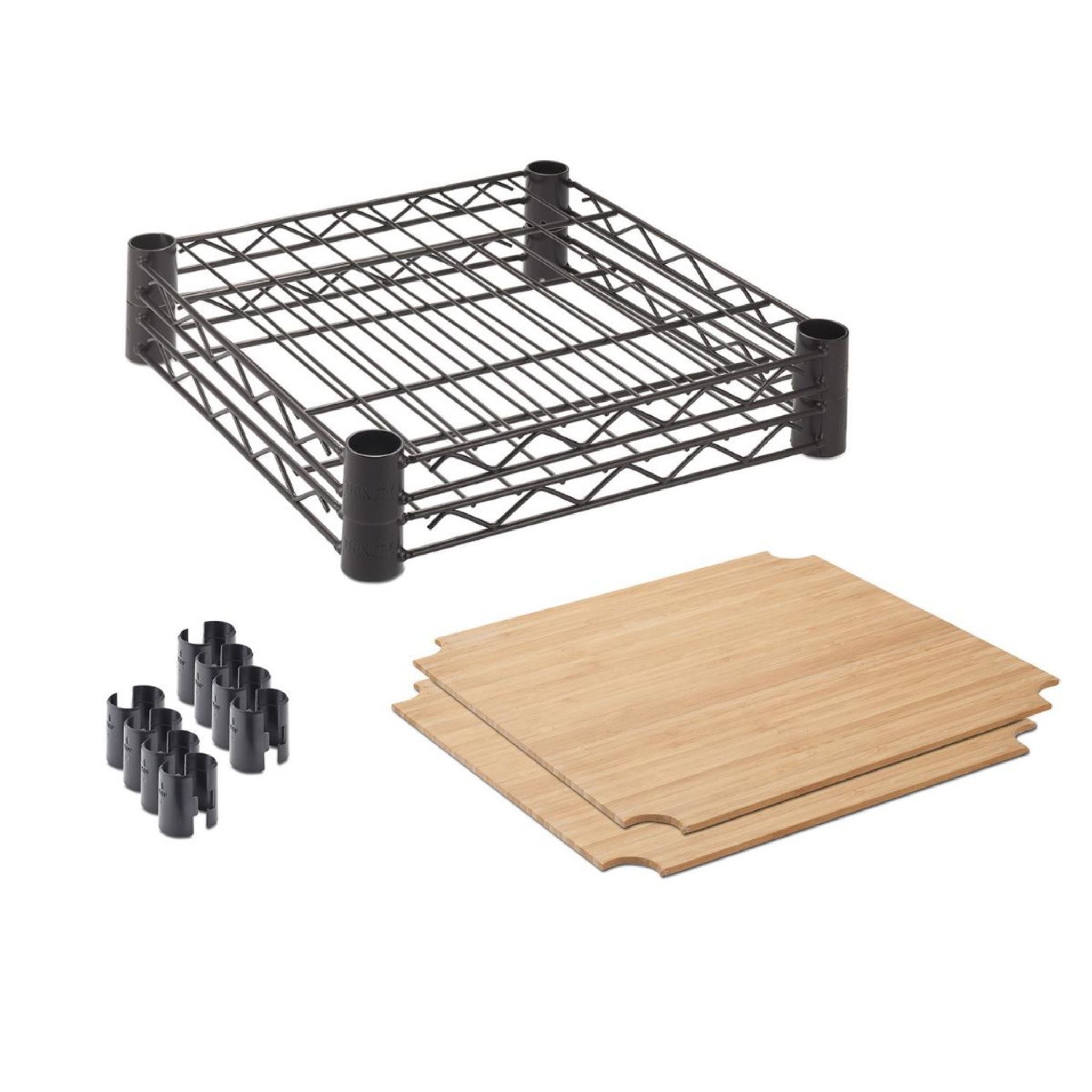 TRINITY® | 14x14 | Closet Organizer Shelf w/ Bamboo Colored Board | 2 ...