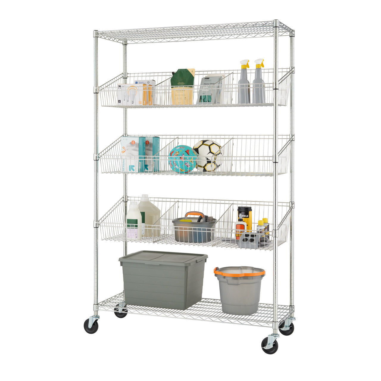 TRINITY EcoStorage® 5-Tier | 48x18x72 | Commercial Wire Shelving | NSF ...