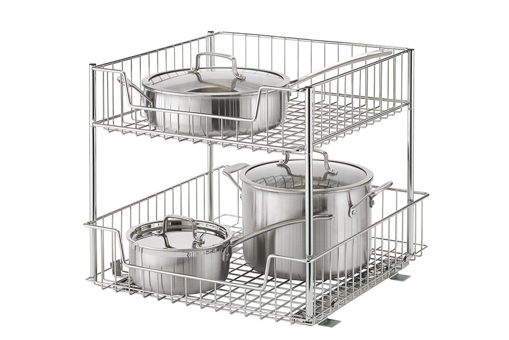 TRINITY EcoStorage® 2-Tier Large Sliding Drawer Chrome – TRINITY ...