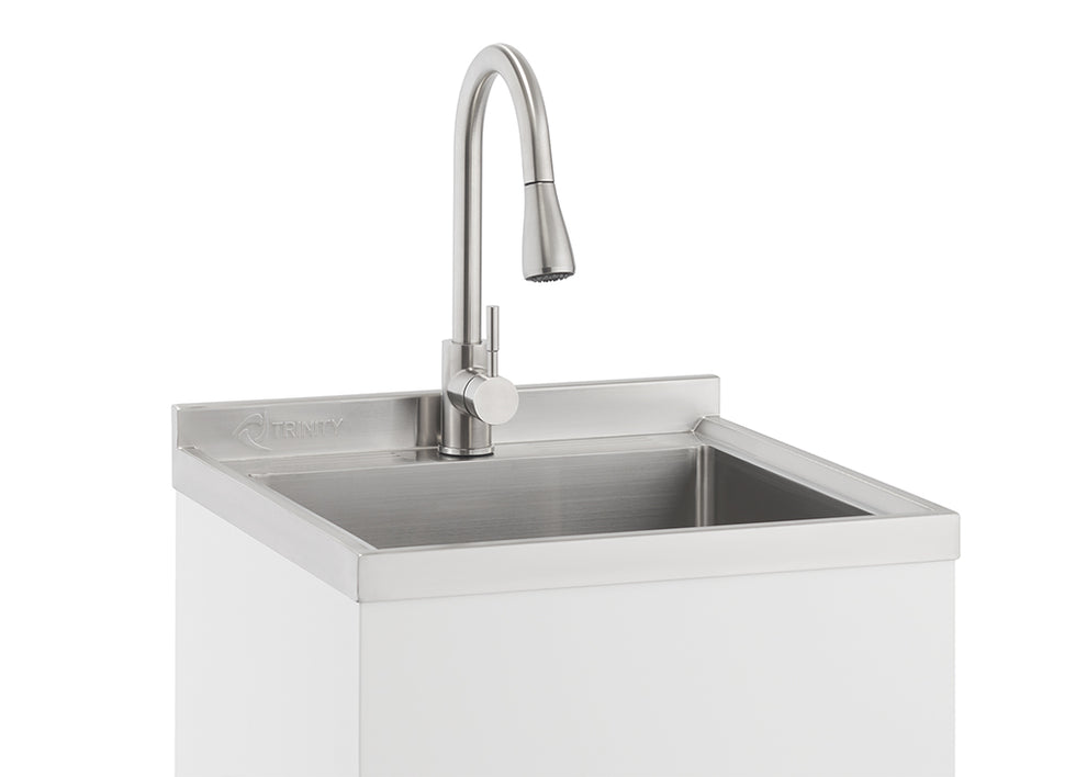 TRINITY | 18x16x13 Basin | Stainless Steel Utility Sink | NSF | w/ Pul ...